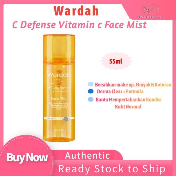 Wardah C Defense Face Mist Vitamin C Natural Moisturizing 55ml Ready ...