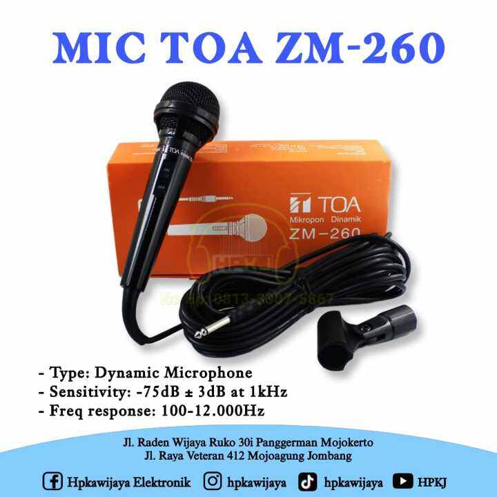 MICROPHONE TOA ZM -260 mik mikropon merk toa zm-260 | Lazada Indonesia