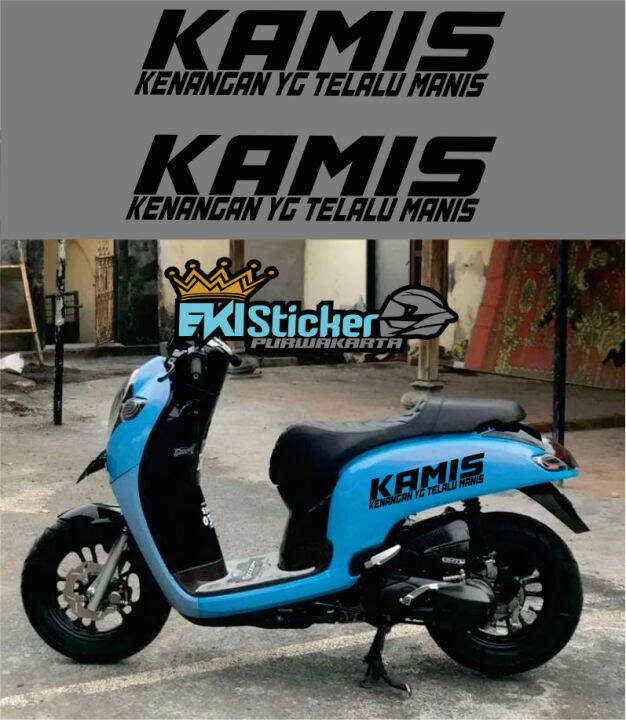 CUTING STICKER SCOOPY STICKER TERBARU STICKER WARNA HITAM CUTING ...