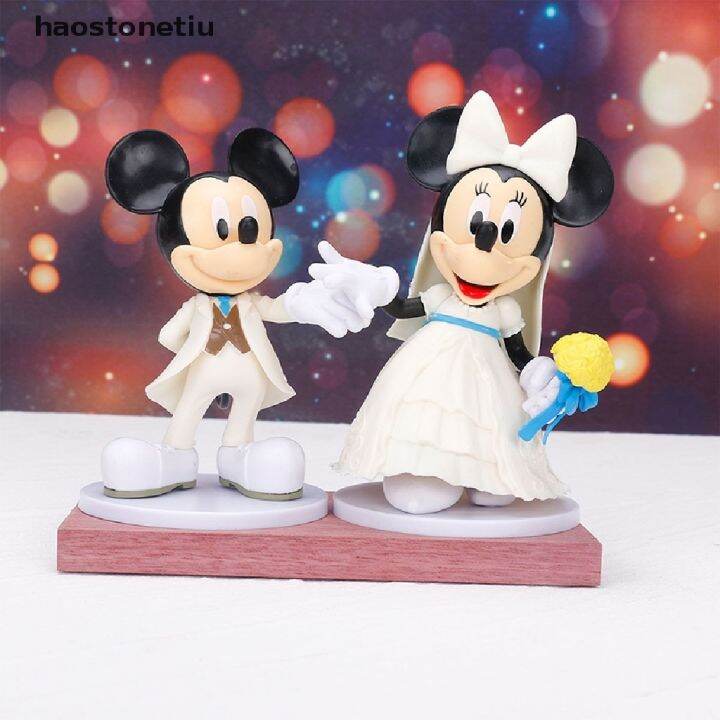 【Ready stock】 TIU 2Pcs/Set Disney Cartoon Anime White Dress Mickey ...