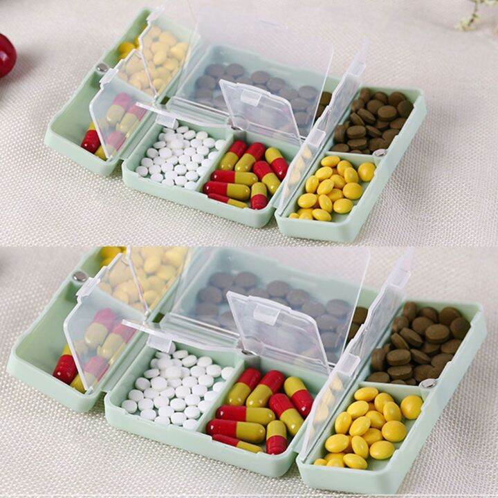 Tablet Capsules Splitter Folding Box Storage Container Pill Box ...