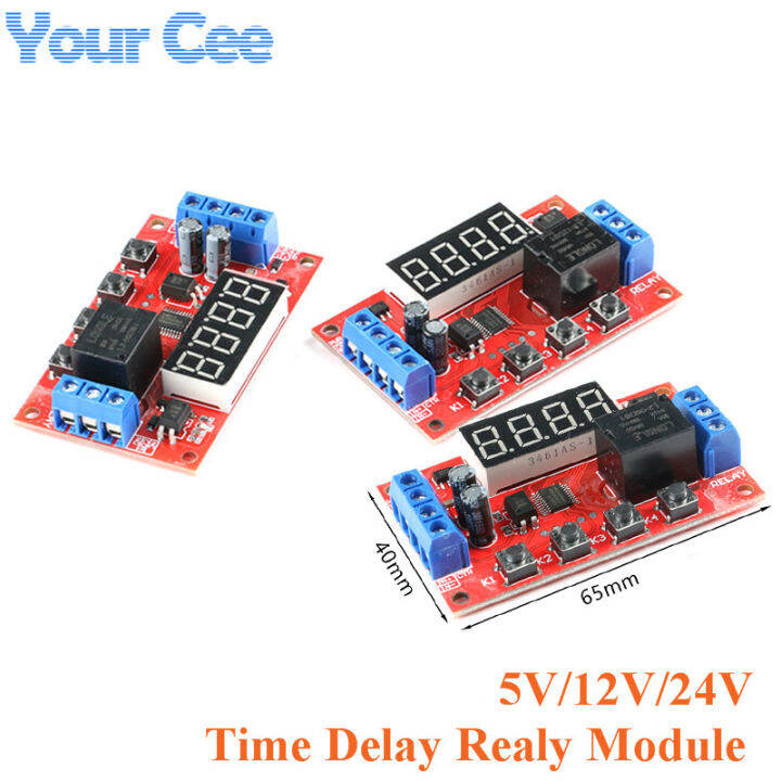DC 5V 12V 24V 10A LED Digital Timming Relay Timer Delay Trigger Switch Timer Control Switch ...