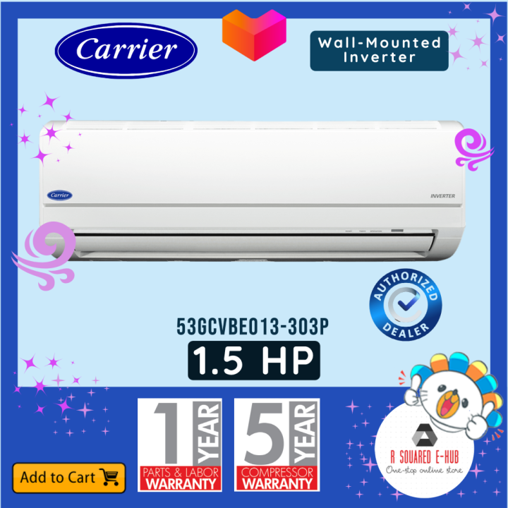 Carrier Alpha Inverter Wall Mounted Split Type Air Conditioner Fast ...