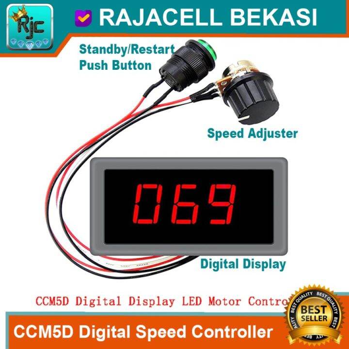 CCM5D Digital DC Motor Speed Controller LED Dimmer 5A 6A Big Display ...