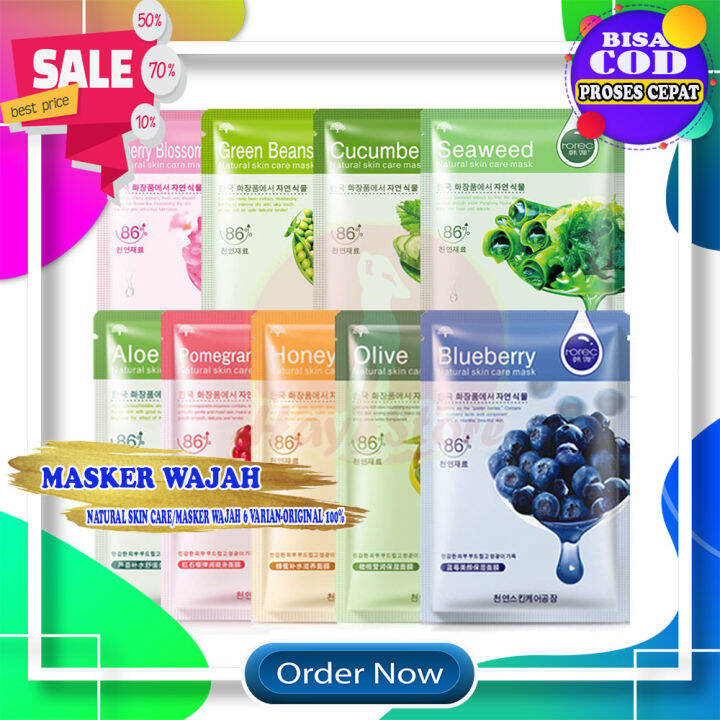 NATURAL SKIN CARE/MASKER WAJAH 6 VARIAN-ORIGINAL 100% | Lazada Indonesia