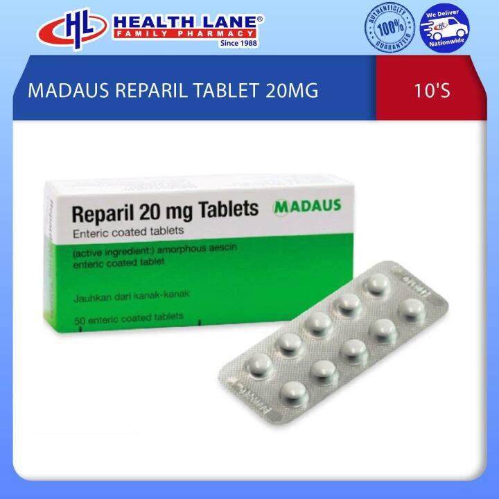 MADAUS REPARIL TABLET 20MG 10'S | Lazada