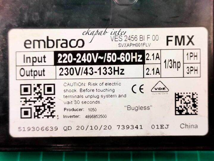 ekapab inter Embraco Inverter driver board VES 2456 BI F00 R1 มีกล่อง ...