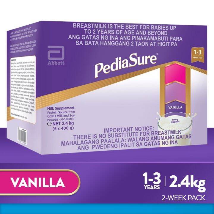 【COD】 Pediasure 1-3 Vanilla 2.4Kg | Lazada PH