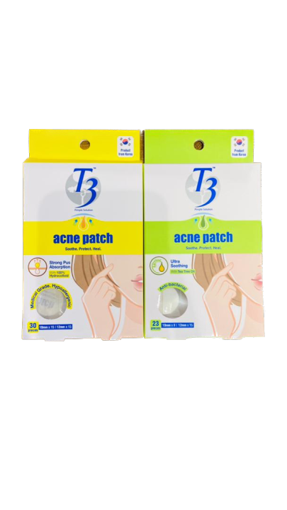 T3 PIMPLE SOLUTION ACNE PATCH HYDROCOLLOID 30S / TEA TREE OIL 23S | Lazada