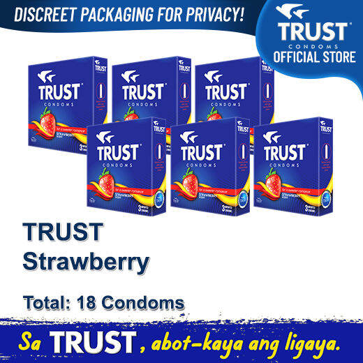 Trust Condoms Strawberry Scent by 3's, Pack of 6 | Lazada PH
