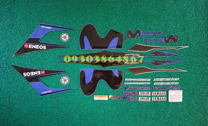 SNIPER Mx150 MOVISTAR BLACK/BLUE Stock Decal/Sticker | Lazada PH