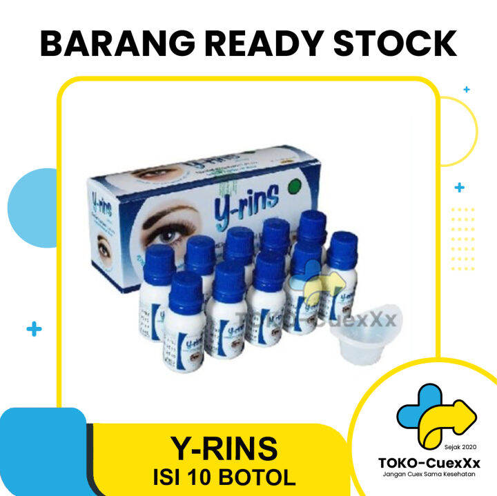 Y-RINS 1 BOX ISI 10 BOTOL 12 ML - OBAT TETES MATA | Lazada Indonesia