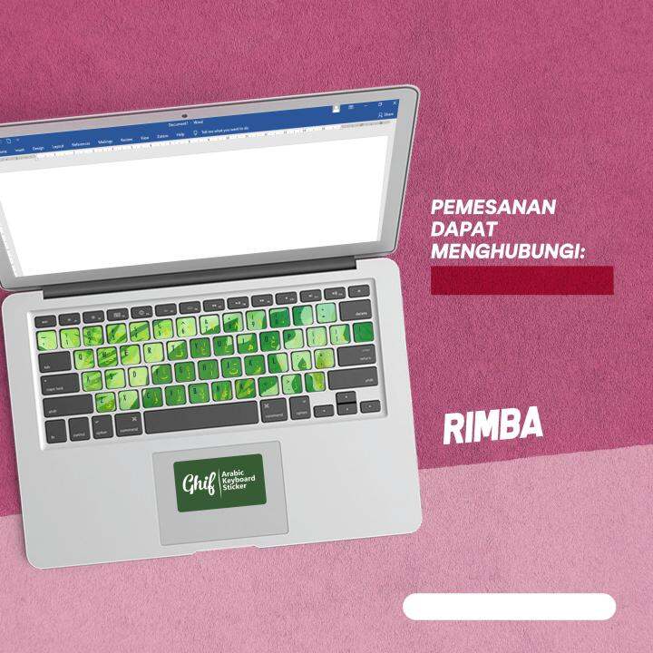 Stiker Keyboard Arab untuk Mengetik Bahasa Arab di Laptop pc sticker ...