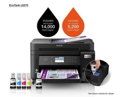 Epson Printer (มัลติฟังก์ชั่นปริ้นเตอร์) EcoTank L6270 A4 Wi-Fi Duplex ...