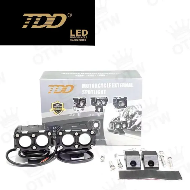 TDD 4647 (New Version) Motorcycle Led Headlight Double Lamp Cree 30w ...