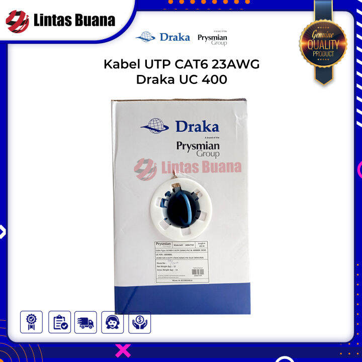 Kabel Draka UTP CAT 6 23AWG Draka UC400 | Lazada Indonesia