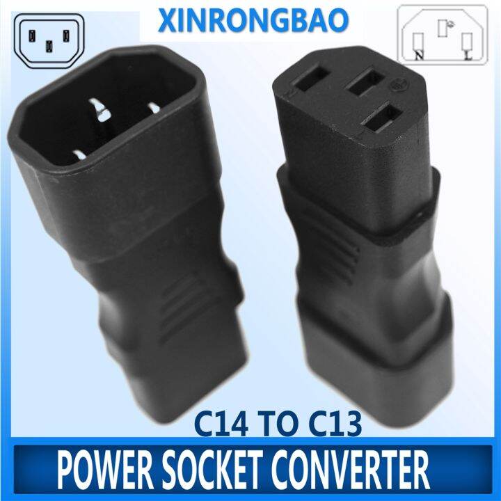 IEC320 C14 to C13 Connector Industrial Plug Socket Inlet Converter ...