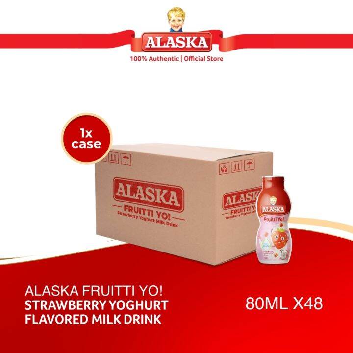 Alaska Fruitti Yo! Strawberry Yoghurt Milk Drink 80ml 1 case | Lazada PH