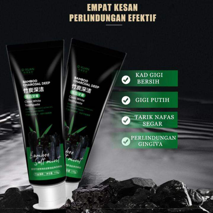 Ubat Gigi Arang Buluh Arang Aktif Ubat Gigi Putih Cerah Mengeluarkan ...