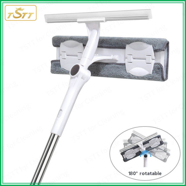 Long Handle Glass Wiper Window Washer 2 in 1 Glass Cleaning Tool ...