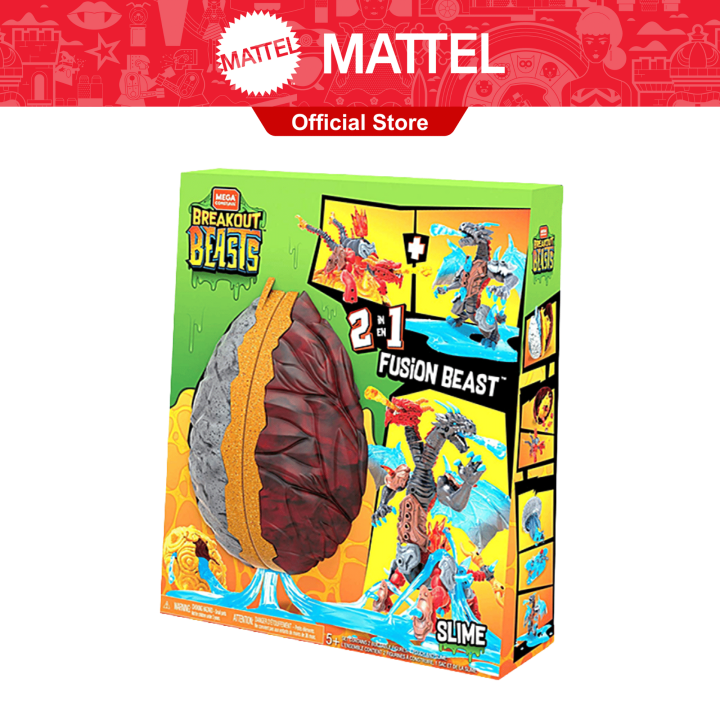 Mega Construx Breakout Beasts 2-in-1 Fusion Beast Construction Set ...