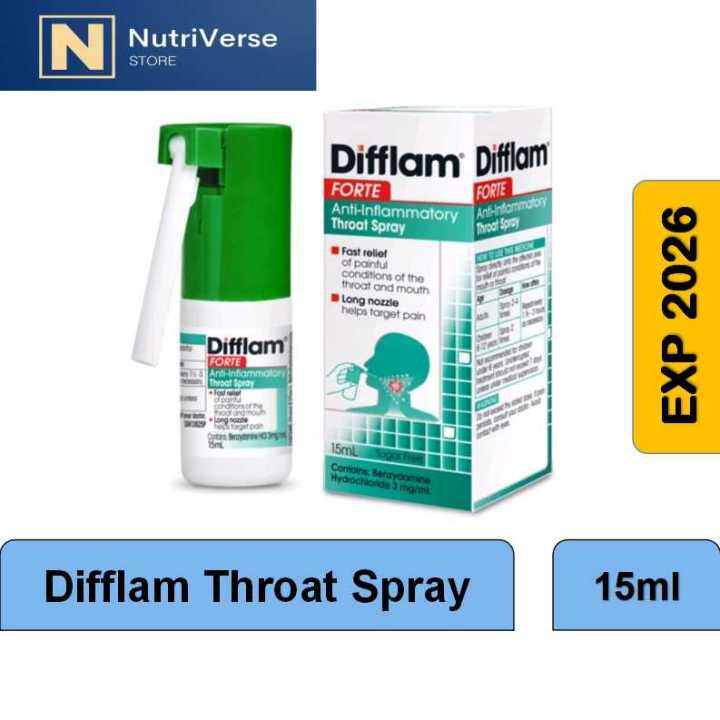 EXP 2026 Difflam Forte Throat Spray 15ml | Lazada