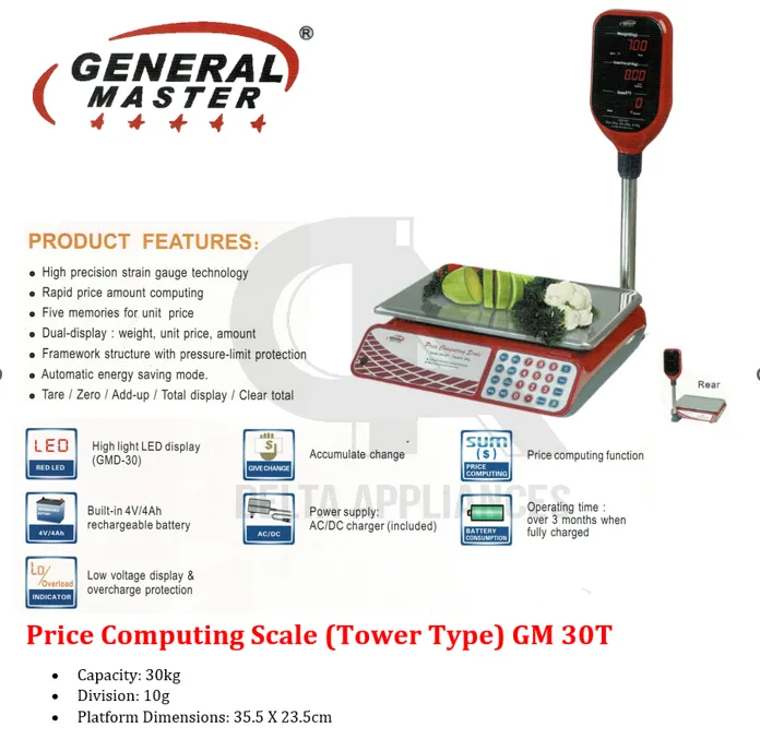 General Master GM 30T Price Computing Scale General Master Weighing ...