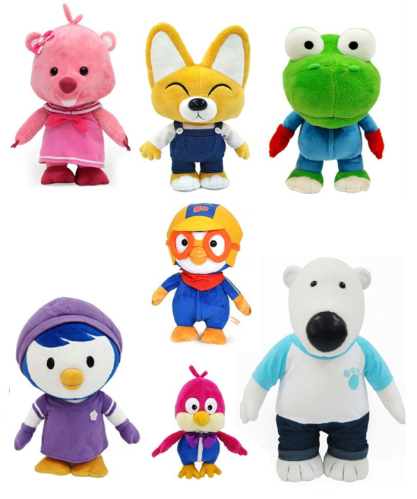 Korea Pororo and Friends Little Penguin Fox Animal Plush Toy Doll Korea ...