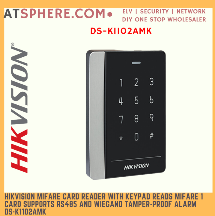 Hikvision Door Access Control 13.56MHz Keypad Password MF Mifare Card ...