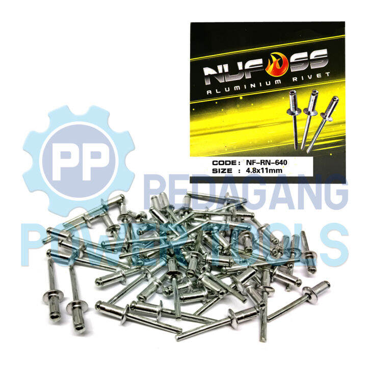 NUFOSS 640 PAKU RIVET 4.8 x 11 MM 500 PCS BLIND RIPET RIFET TEMBAK ...