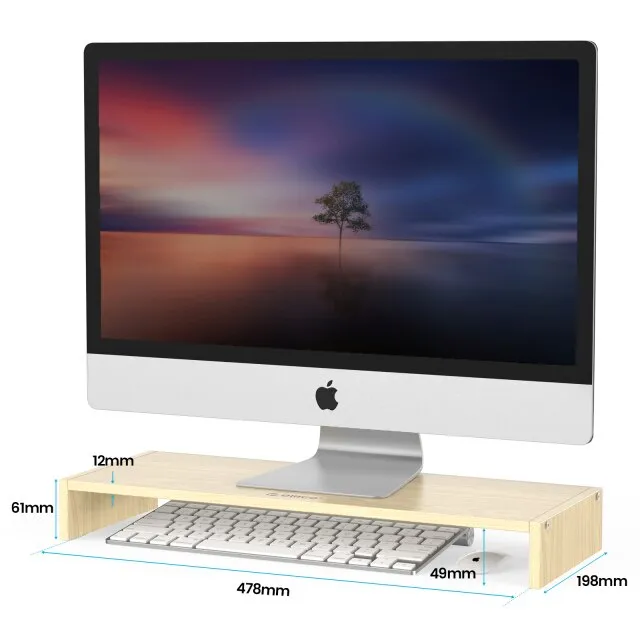 Wood Monitor Stand Riser Computer Desk TV Laptop Printer Stand Desktop ...