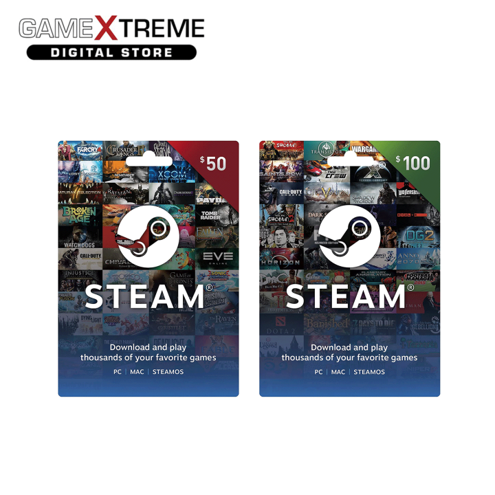 Steam Wallet $50- $100 Digital Gift Card | Lazada PH