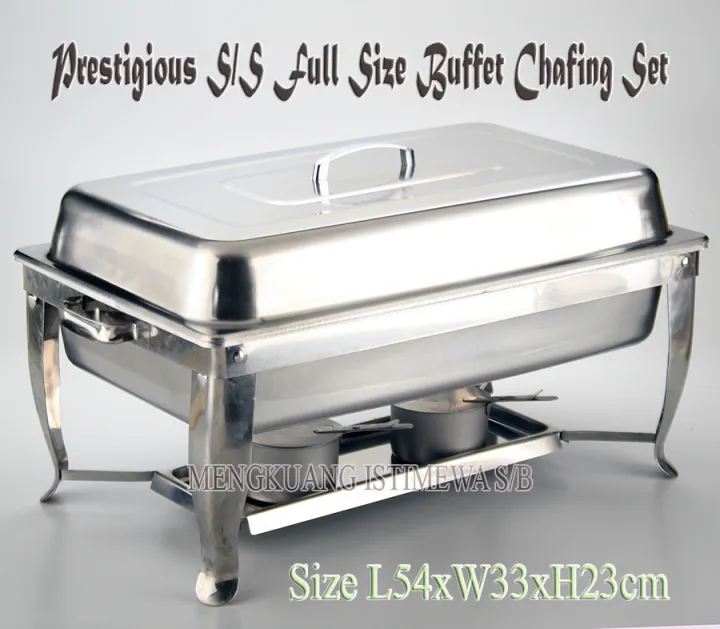 54cm Stainless Steel Full size buffet Rectangular chafing dish set ,Set ...