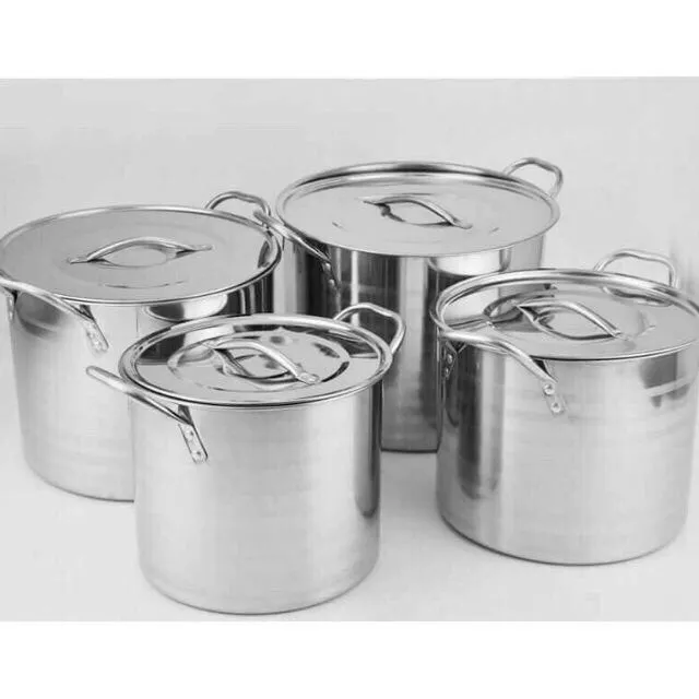 ↂ☄ Stainless steel Cookware Stock pot 555(4sets) | Lazada PH
