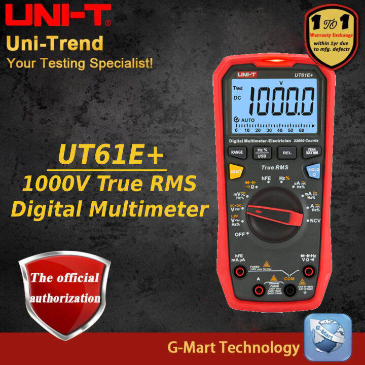 UNI-T UT61E+ 1000V True RMS Digital Multimeter | Lazada