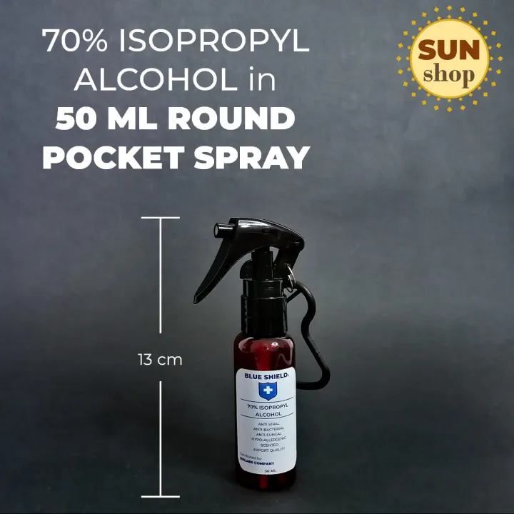 Blue Shield 70% ISOPROPYL ALCOHOL in 50 ML Round Pocket Spray | Lazada PH