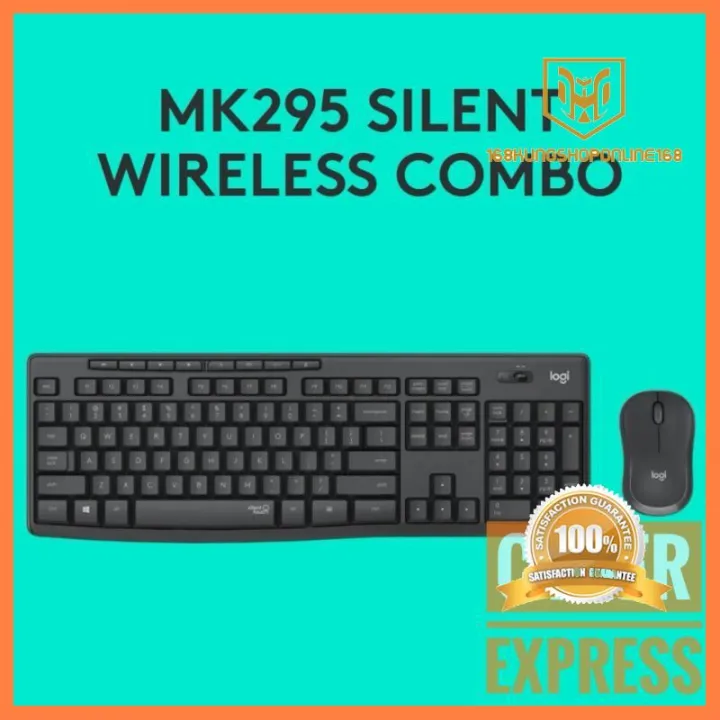 จัดส่งฟรี คีย์บอร์ดเม้าส์ MK295 SILENT WIRELESS COMBO แป้นพิมพ์ ไทย / อังกฤษ รับประกันศูนย์ไทย 1 ...