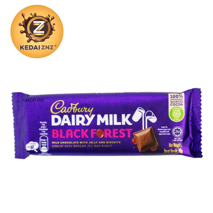 Chocolate Cadbury Dairy Milk BLACK FOREST Chocolate Bar 90g Coklat | Lazada