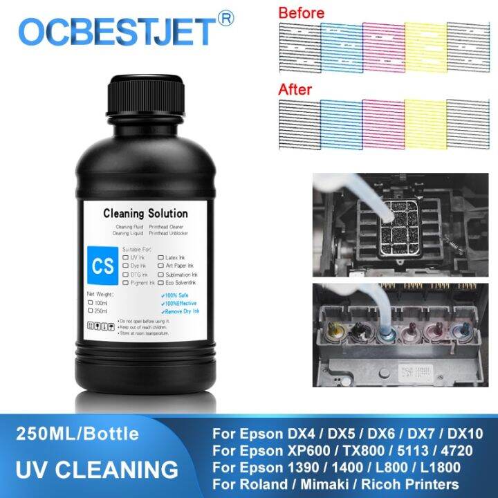 250ML UV Cleaning Liquid For Epson Roland Mimaki Ricoh Konica UV ...