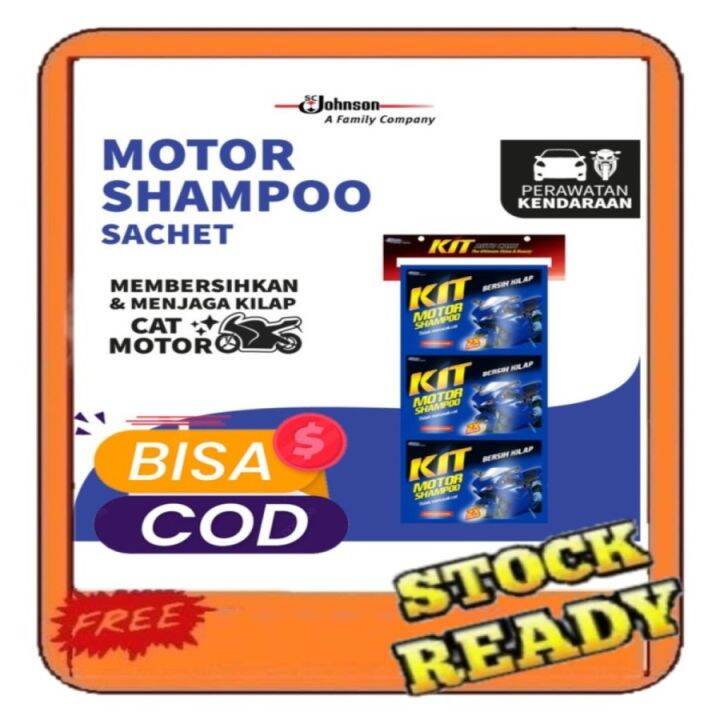 1 PACK (2 LUSIN) SHAMPOO SABUN CUCI MOTOR MOBIL KIT SHAMPO MOTOR KIT ...