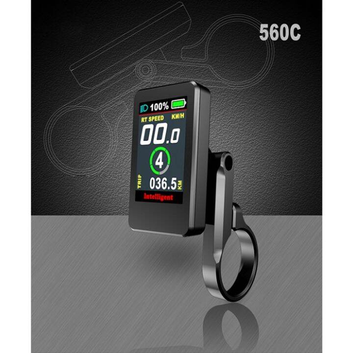 Electric Bicycle 560C Full Color LCD Display For Bafang Mid Hub Motor ...