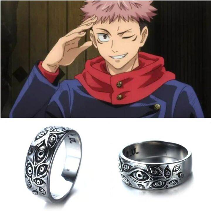 Japan Anime Jujutsu Kaisen Rings Ryomen Sukuna Cosplay Black Dead Eye