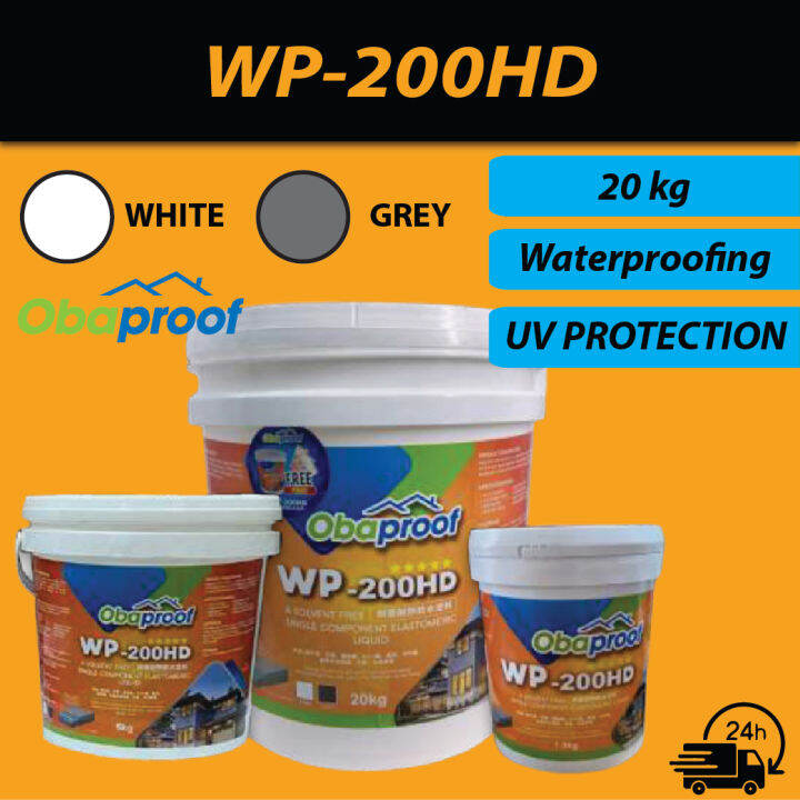20KG OBAPROOF WP-200HD WATER PROOFING UV RESISTANT ELASTOMERIC PU (20 KG) 防水漆 / Water Resistant ...