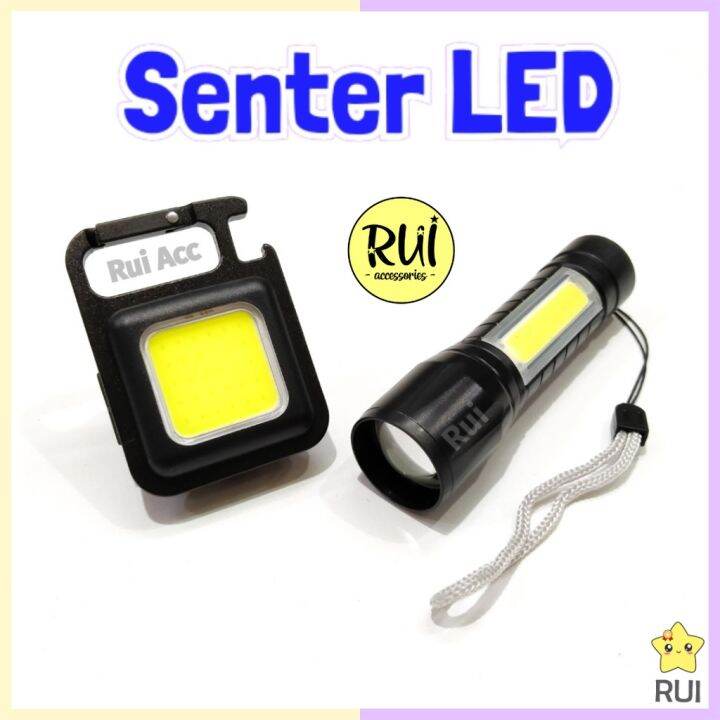Senter Lampu Led Emergency Portable Light Rechargeable Police Swat Mini ...