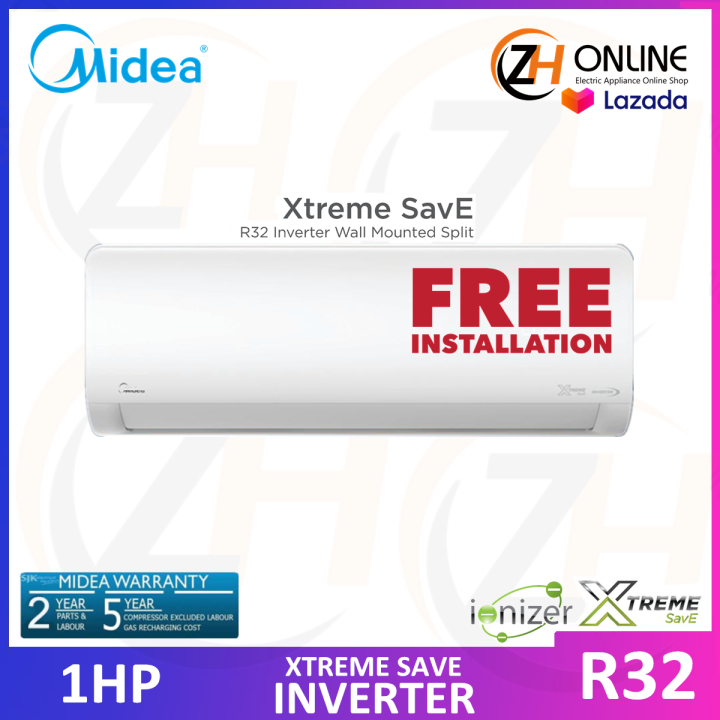 (FREE INSTALLATION KV) MIDEA R32 1HP - 2.5HP R32 Xtreme SavE Inverter MSXS Series With Super ...