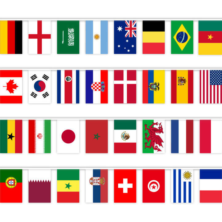 Countries Flag String Hanging Flag Banner International World Flags ...