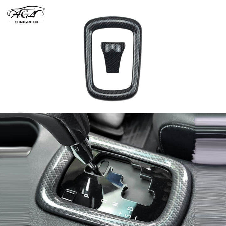 2pcs Carbon Fiber Grain Automatic Gear Shift Frame Knob Cover For ...
