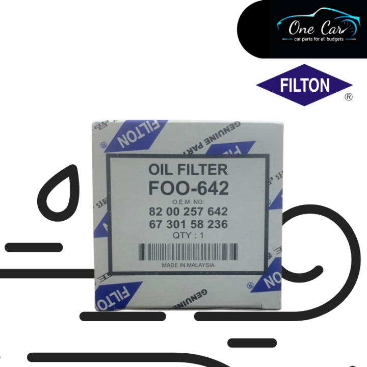 Oil Filter Proton Savvy -Filton (FOO-642) | Lazada