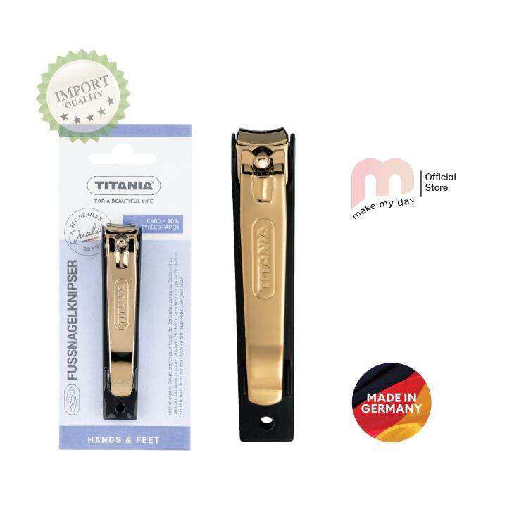 Titania - กรรไกรตัดเล็บเท้า (Toe nail clipper) สี Gold and Black ...