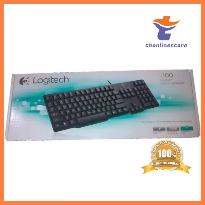 คุณภาพดี KEYBOARD (คีย์บอร์ด) PS/2 LOGITECH Classic (K100) Black จัดส่งพรุ่งนี้ | Lazada.co.th